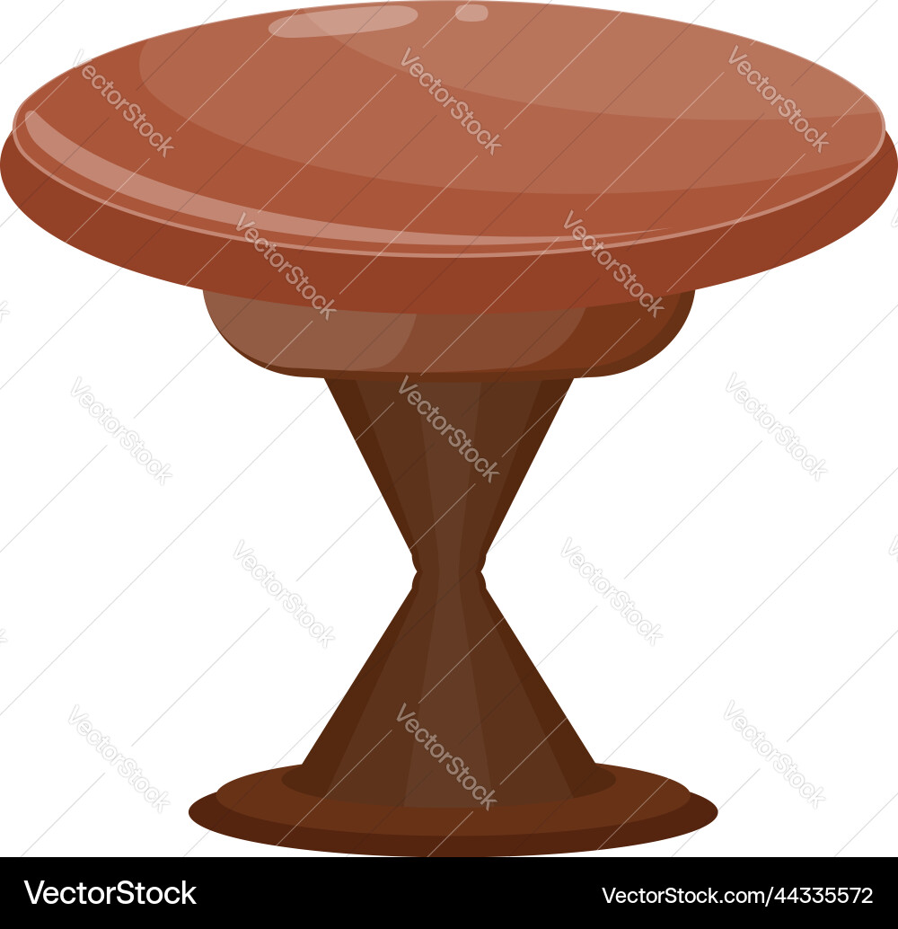 Vintage wooden table on a white background Vector Image