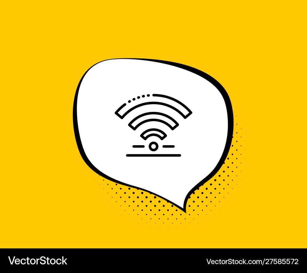 Wifi line icon wireless internet sign hotel Vector Image