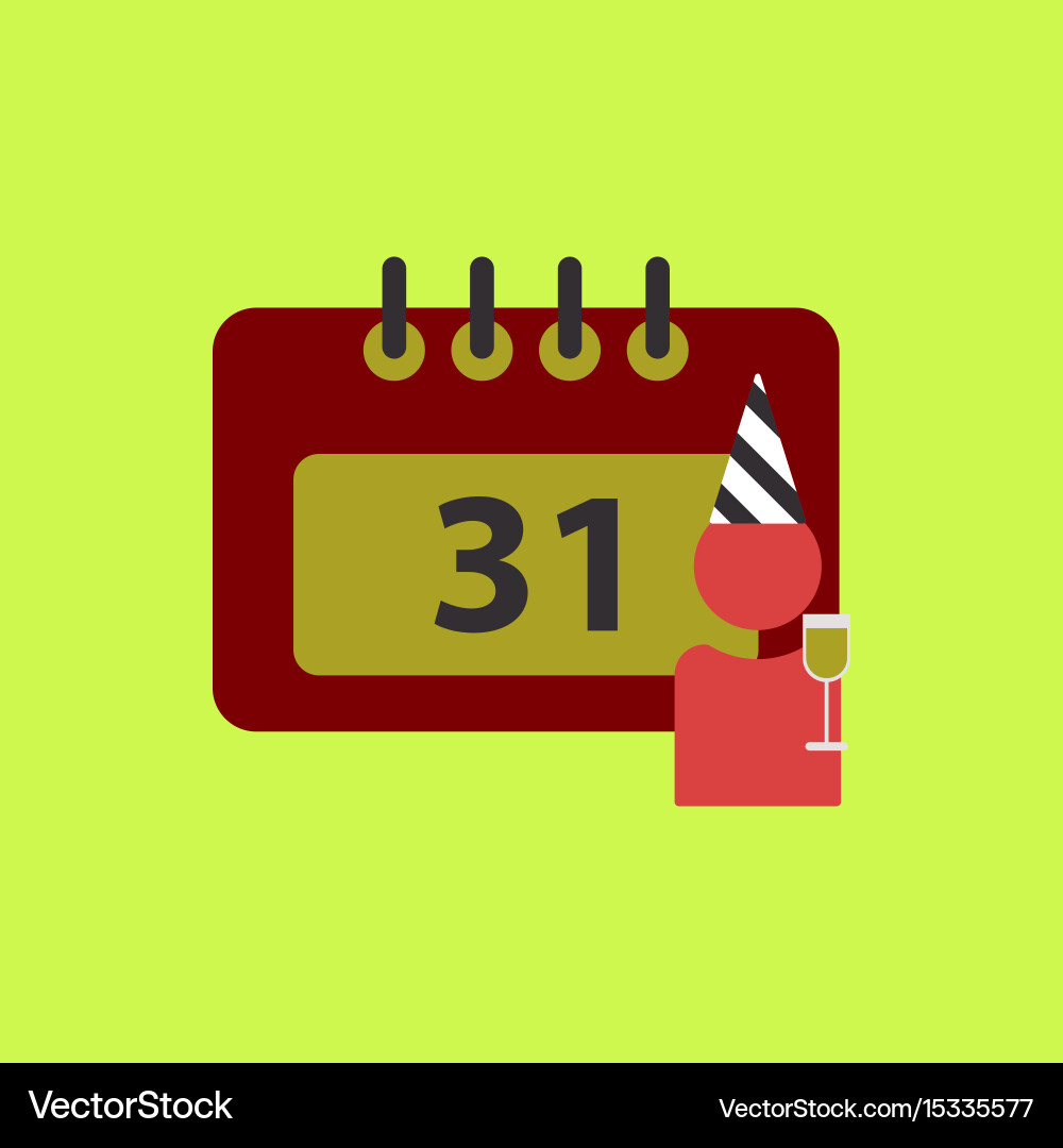 31st of december calendar Royalty Free Vector Image