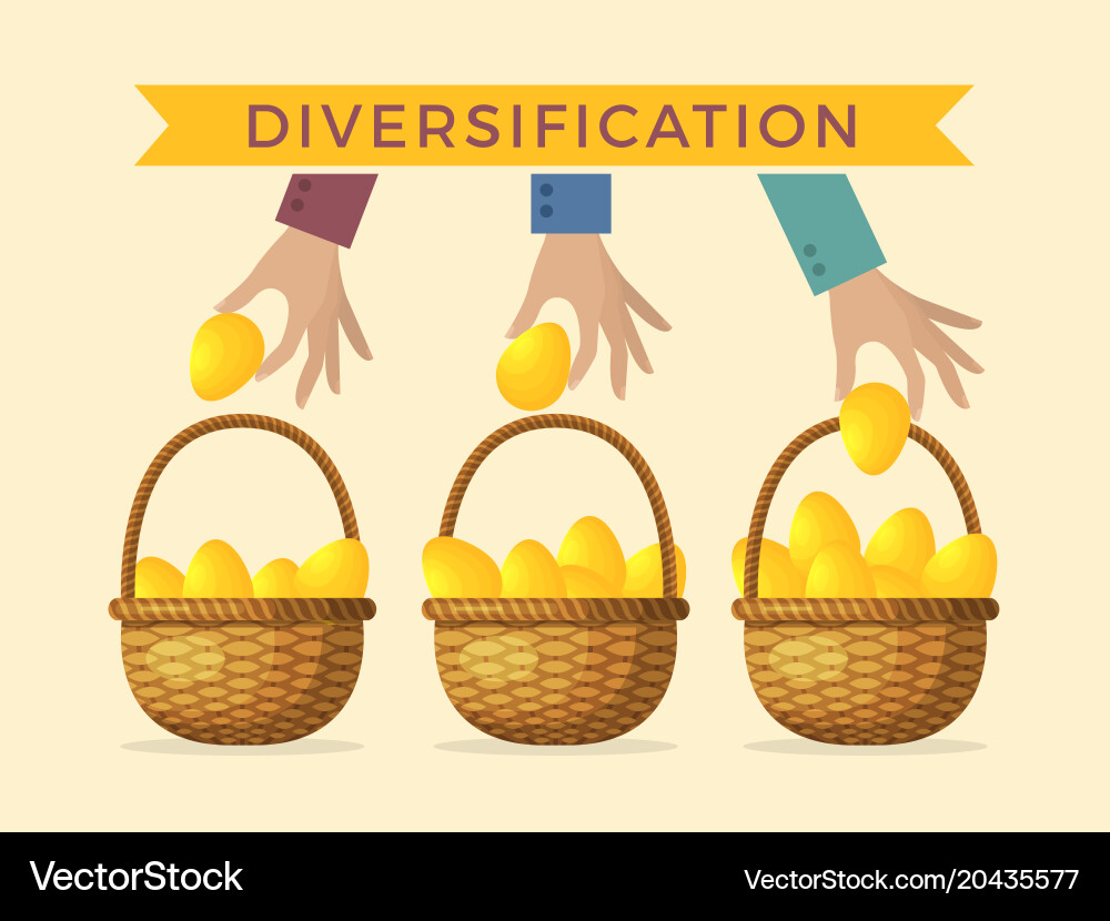 Business concept of diversification Royalty Free Vector