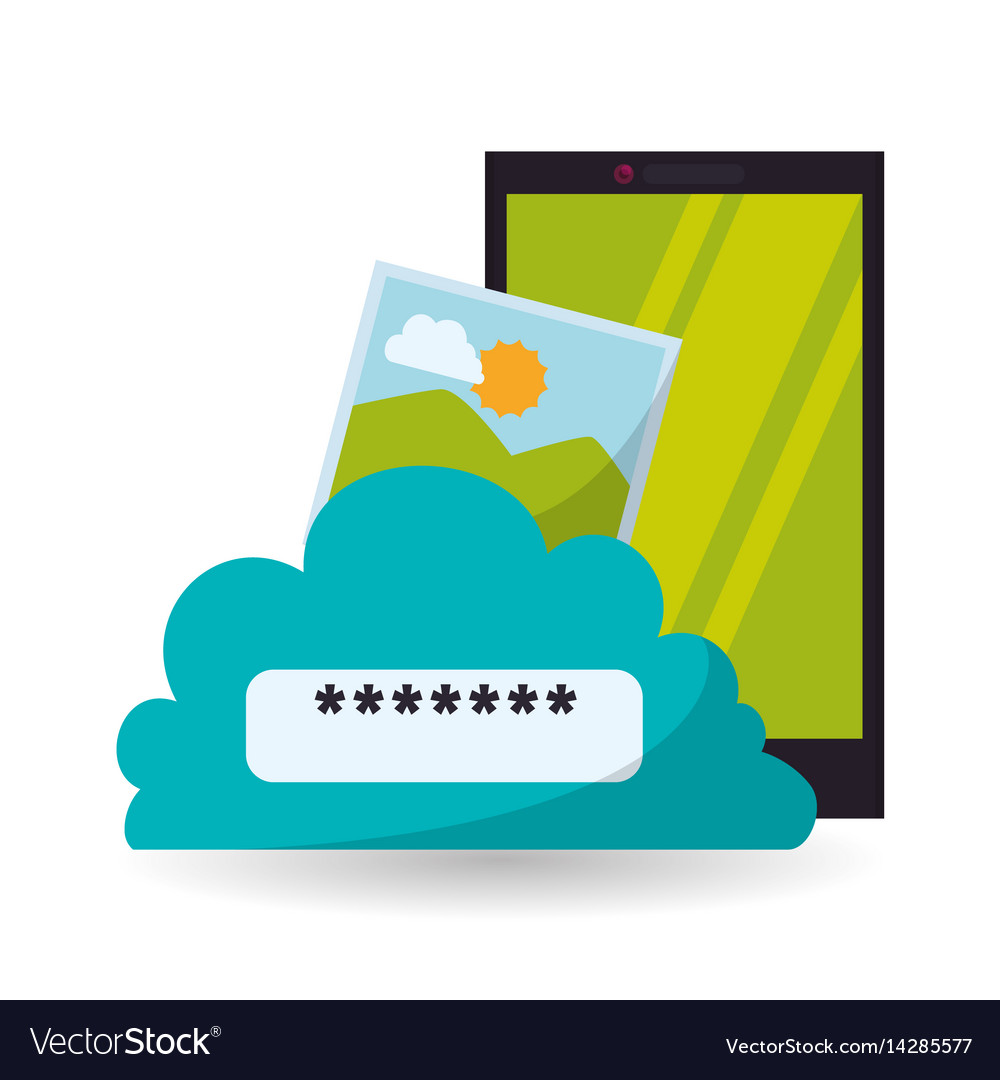 Cloud computing design media icon isolated Vector Image