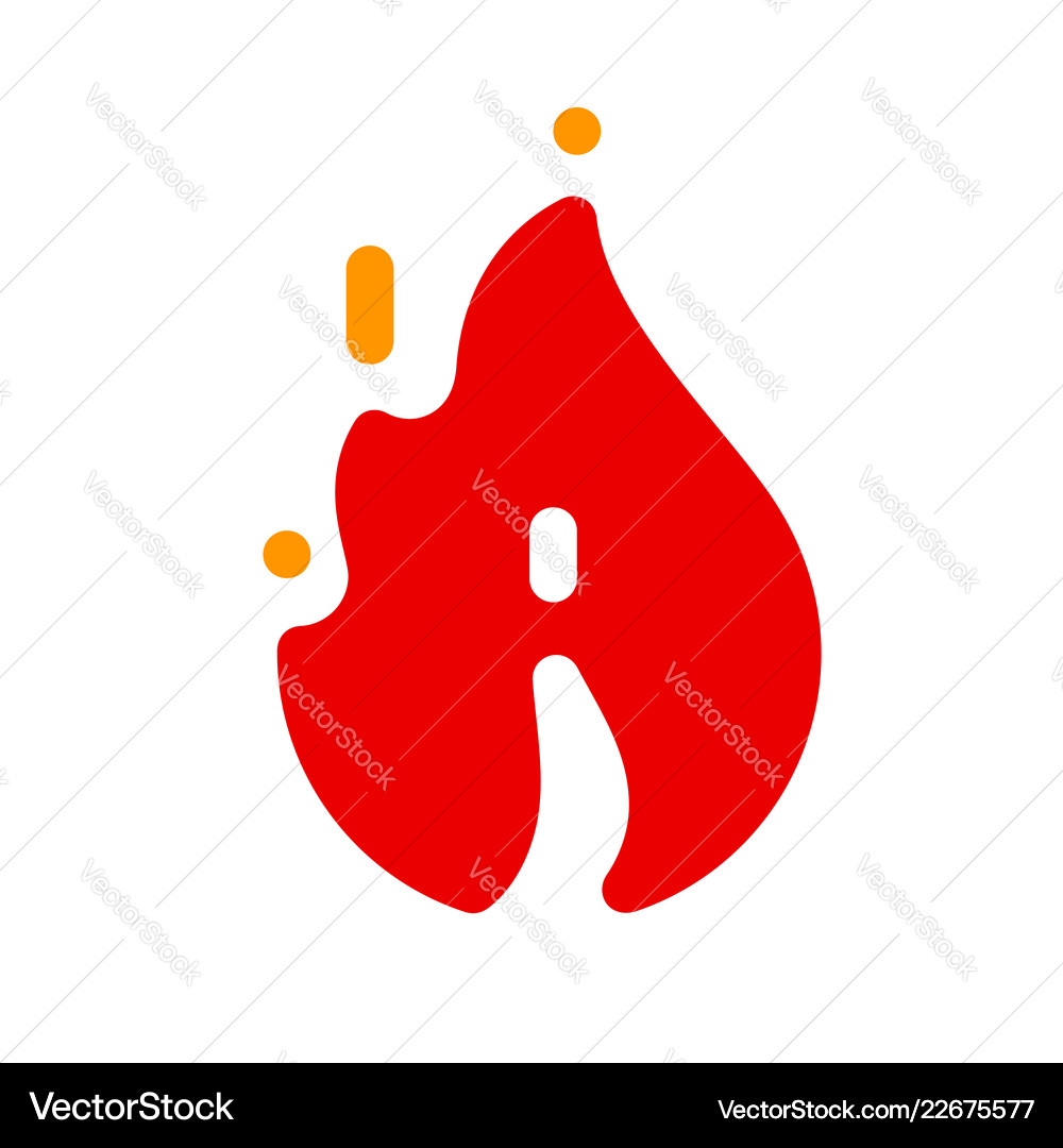 Fire flames with sparks new blue icon Royalty Free Vector