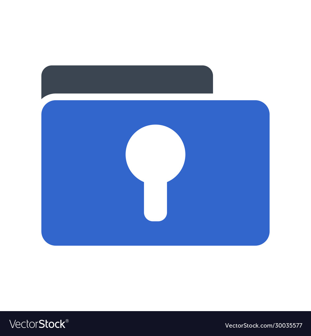 Folder lock icon Royalty Free Vector Image - VectorStock