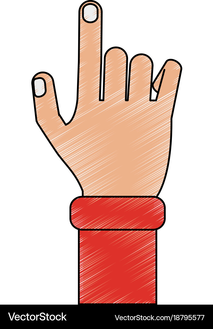 Human hand symbol Royalty Free Vector Image - VectorStock