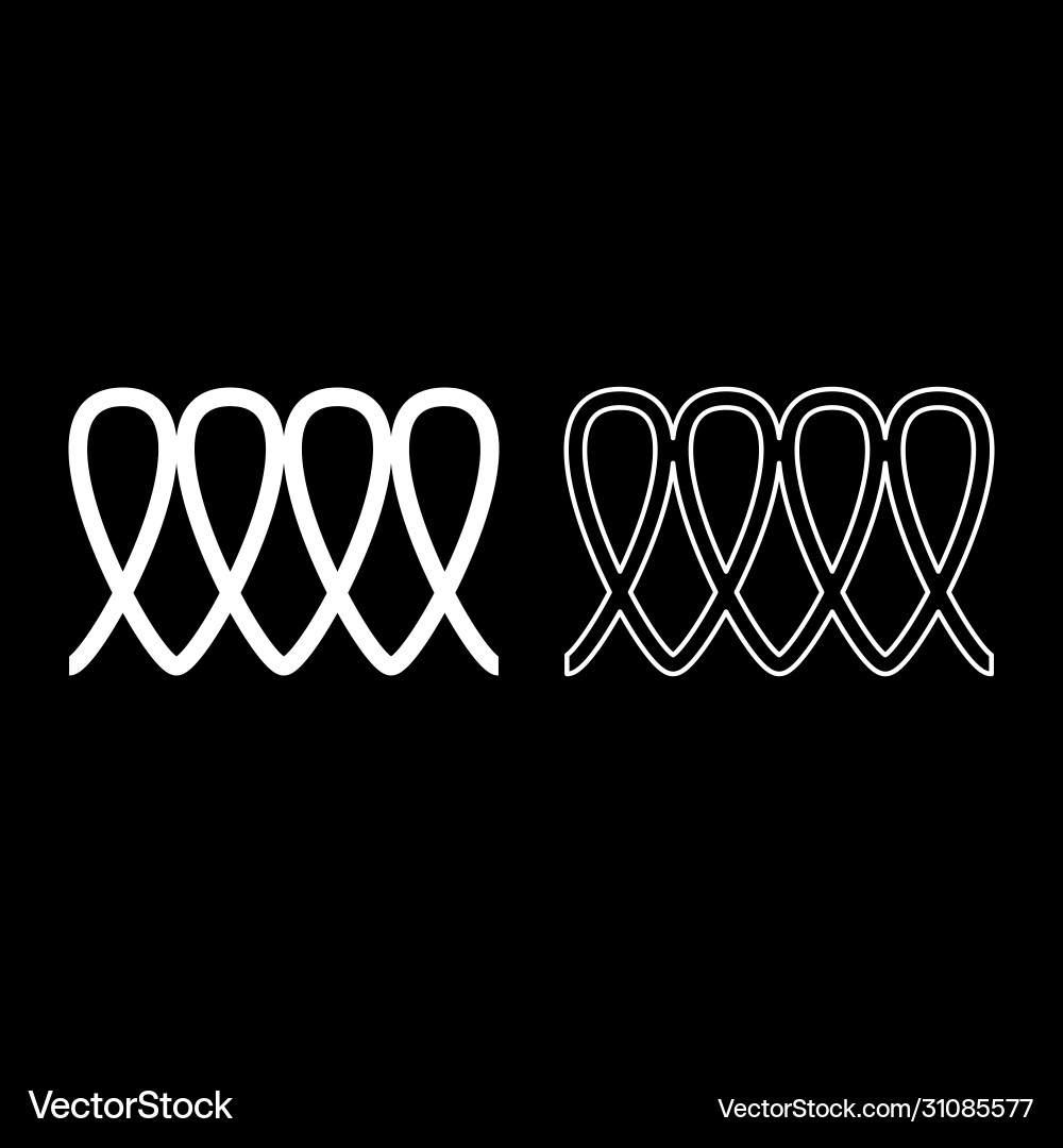 Induction cooking spiral electrical heat symbol Vector Image