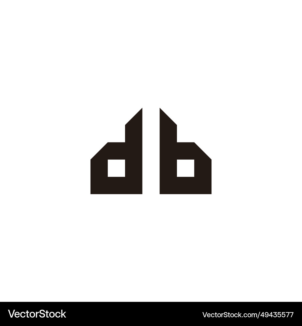 Letter b build geometric symbol simple logo Vector Image