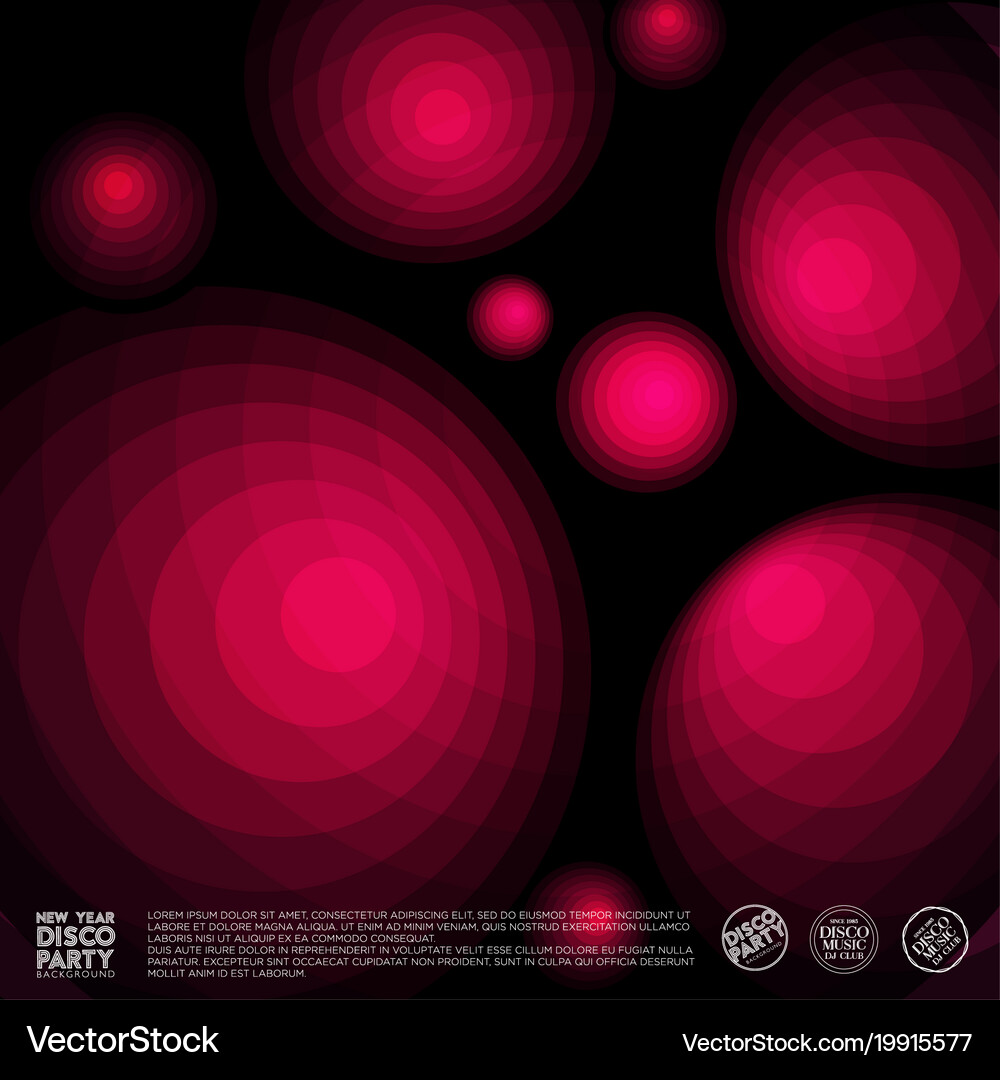 Red disco background Royalty Free Vector Image