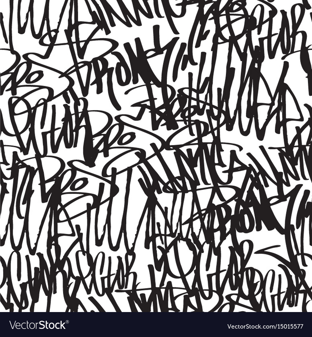 Seamless pattern graffiti Royalty Free Vector Image