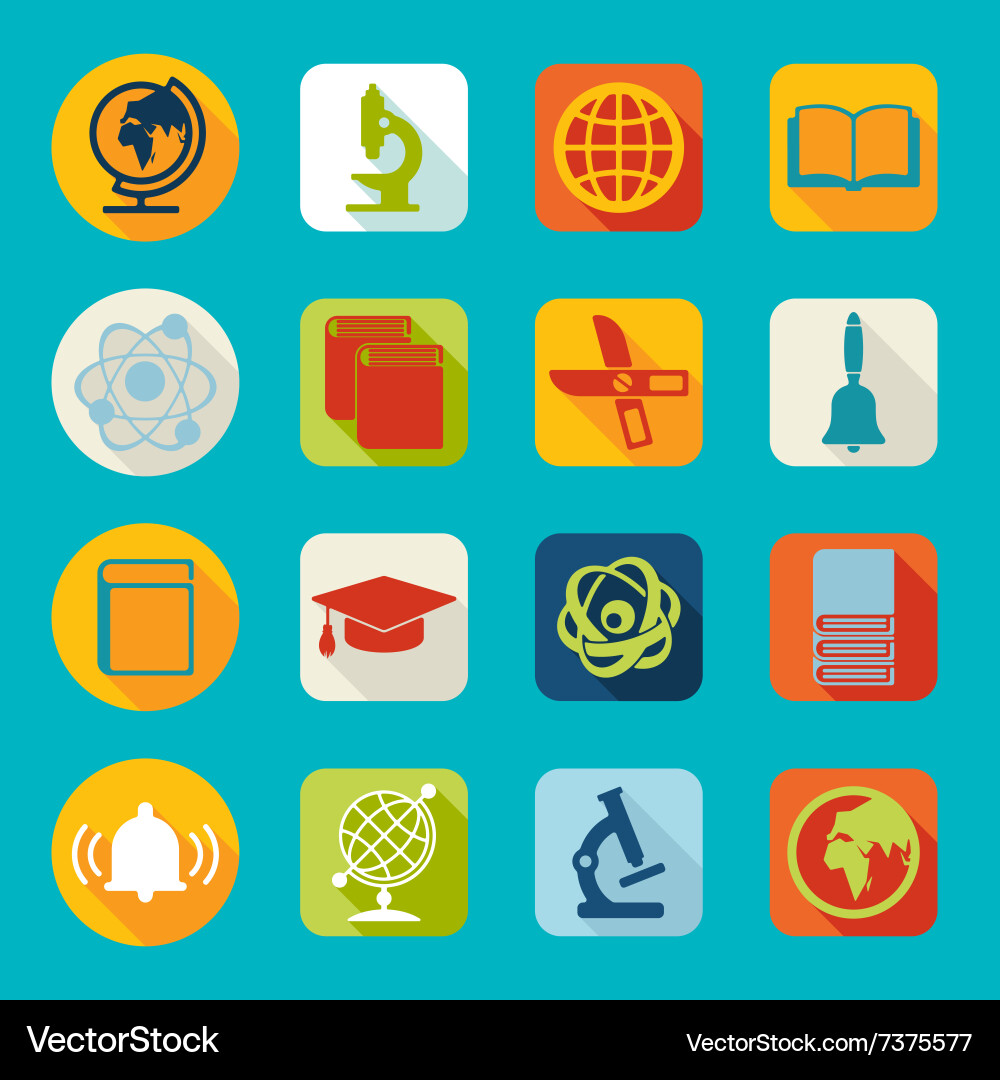 Set of education icons Royalty Free Vector Image