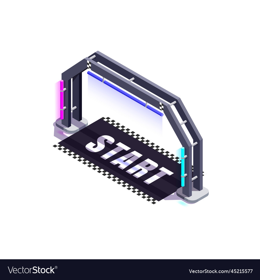 Start frame isometric Royalty Free Vector Image