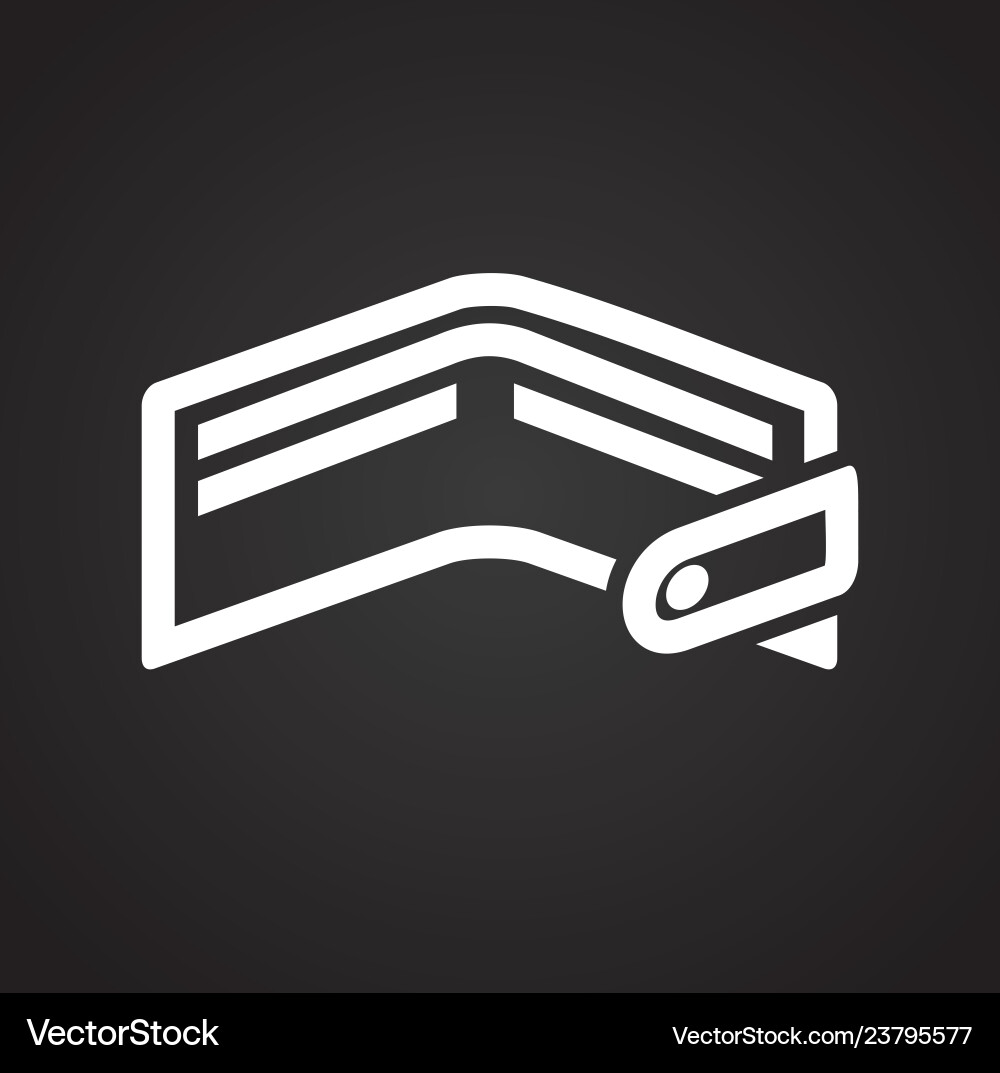 Wallet icons on black background for graphic Vector Image