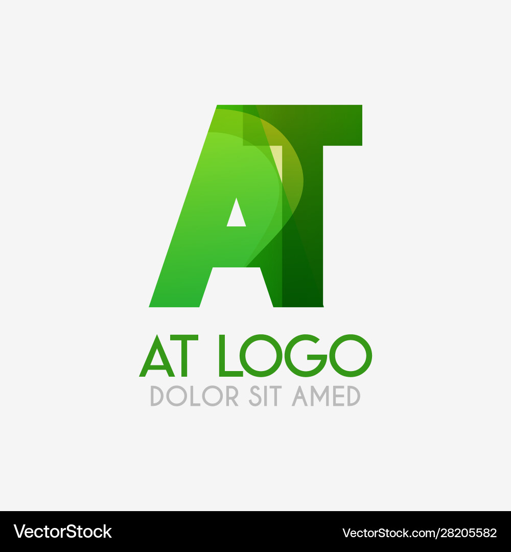 At logo with striking colors and gradations Vector Image