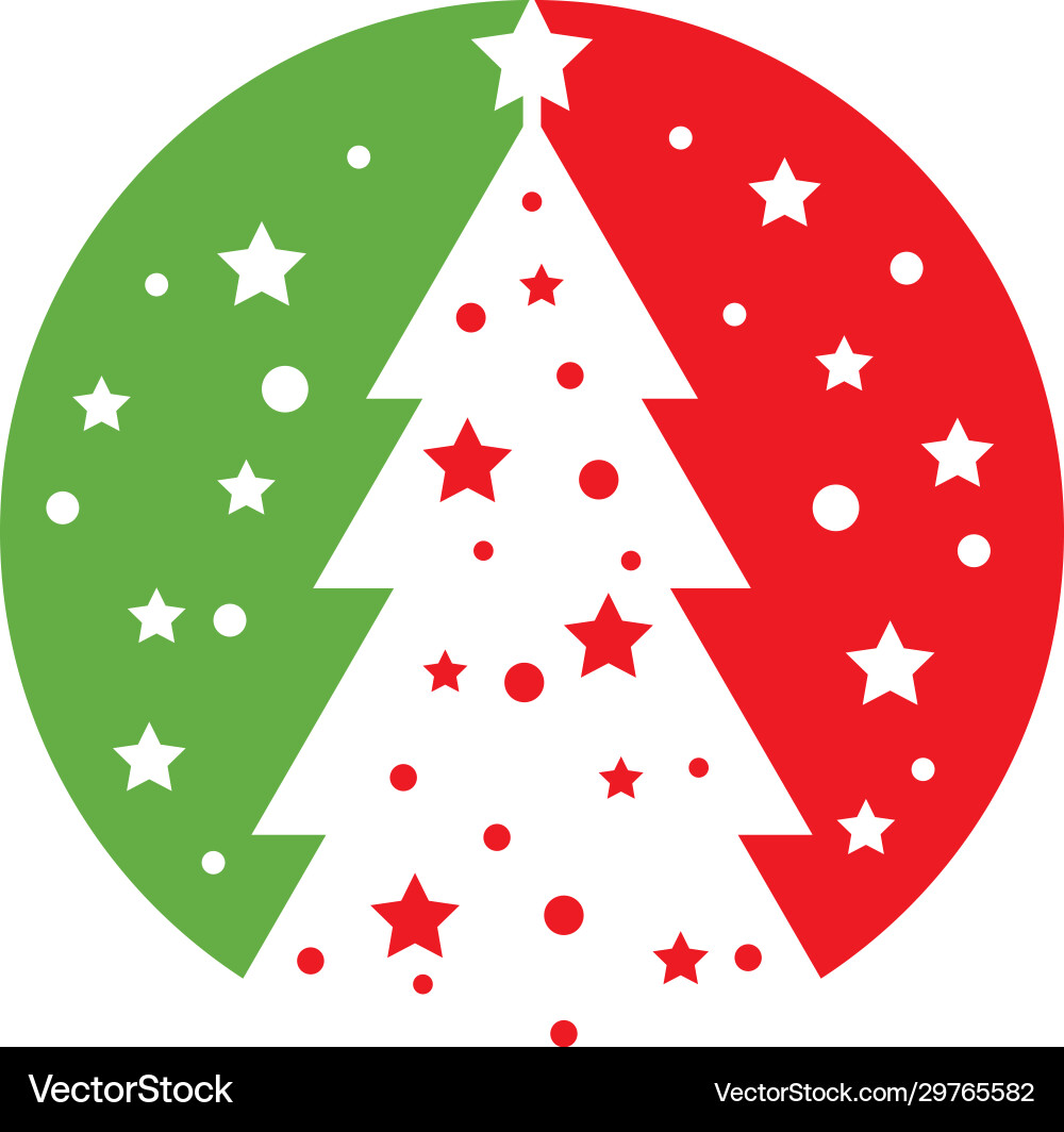 Christmas tree logo Royalty Free Vector Image - VectorStock