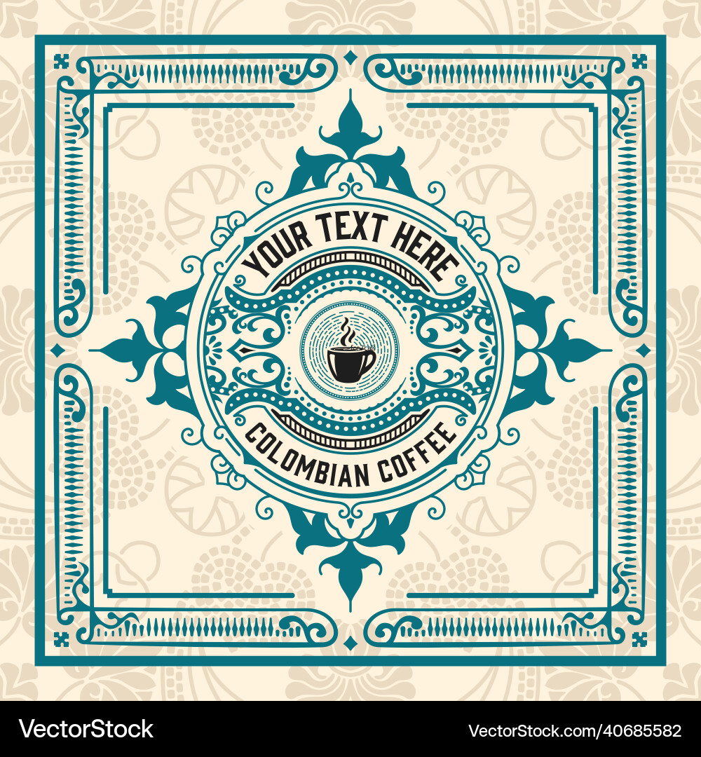 Coffee shop label for cafe business Royalty Free Vector