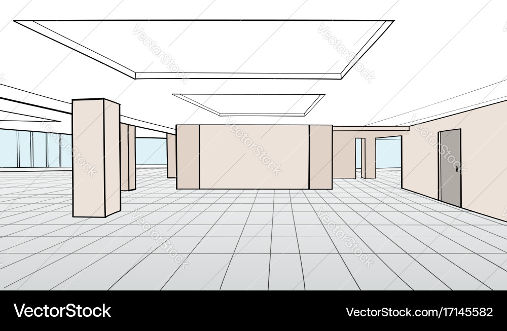 Interior office room conference room business Vector Image