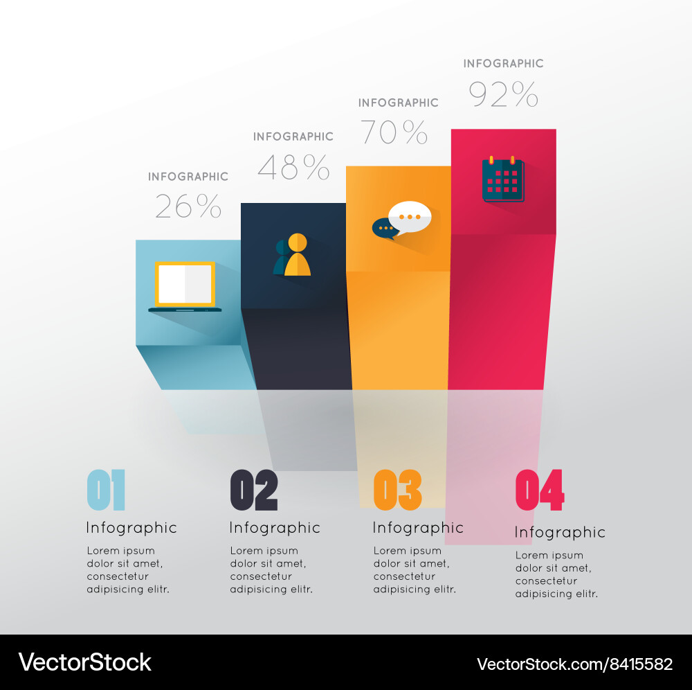 Modern infographic for business project Royalty Free Vector