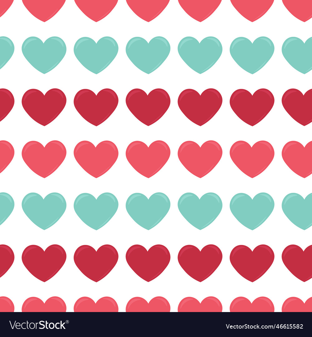 Seamless heart pattern for valentines day Vector Image