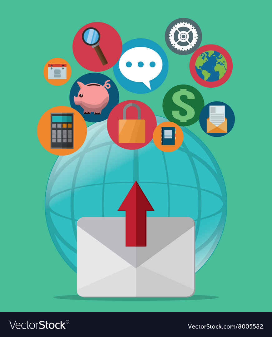 Sms and icon set Royalty Free Vector Image - VectorStock