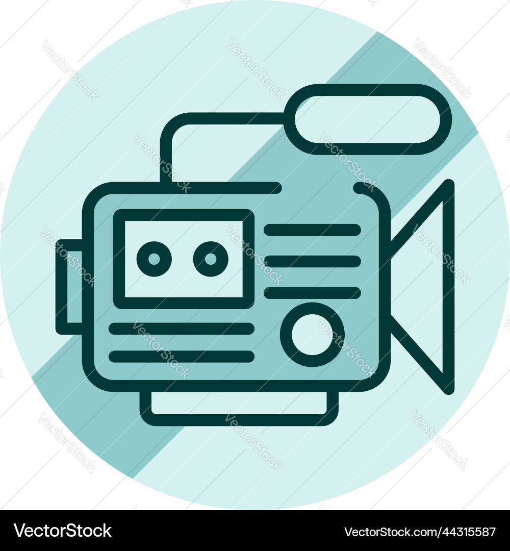 Warning sign no video on a white background Vector Image