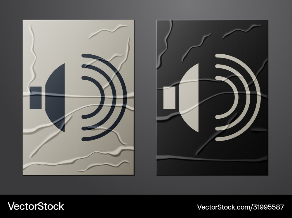 White speaker volume audio voice sound symbol Vector Image