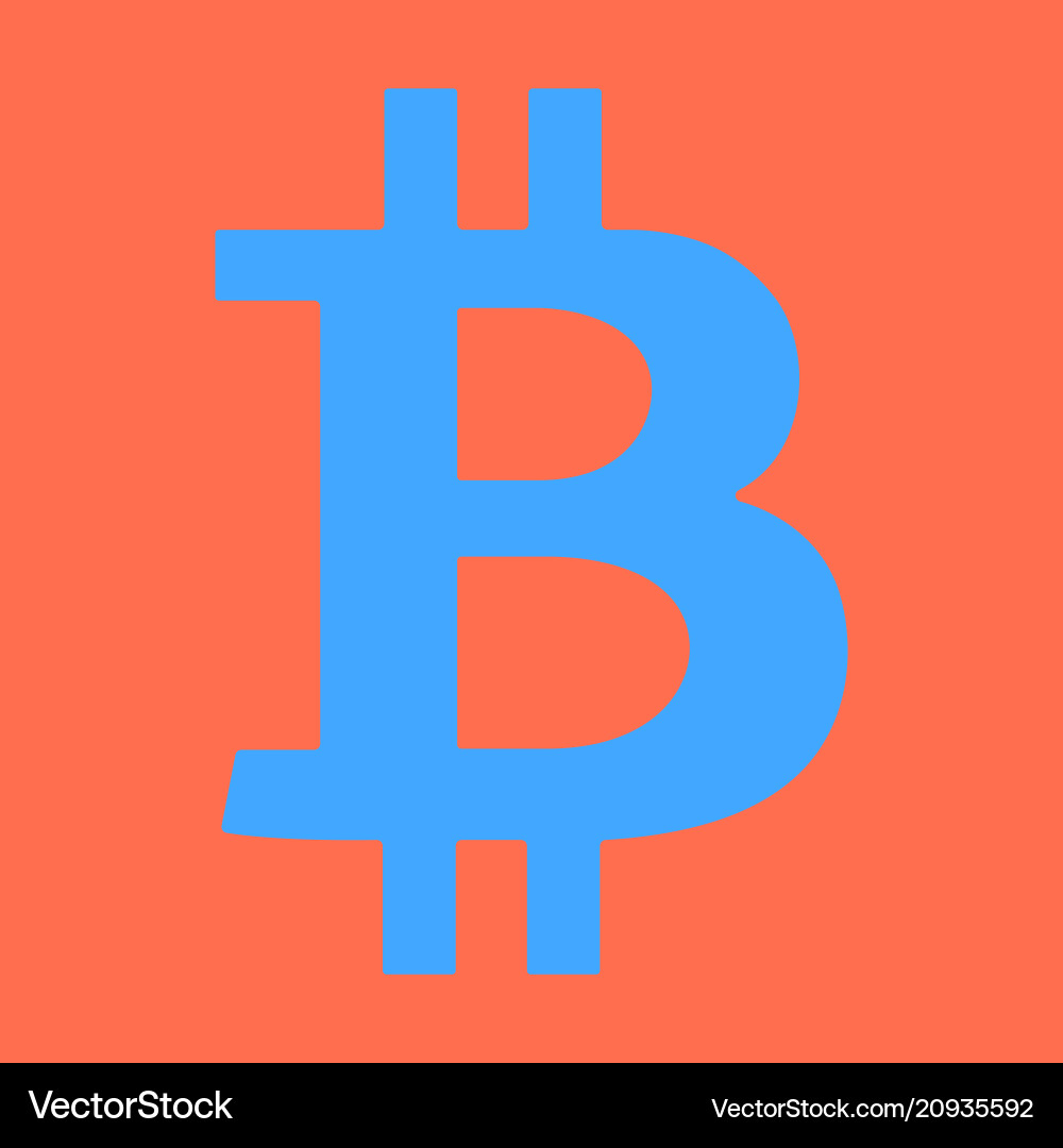 Bitcoin sign icon for internet money crypto Vector Image