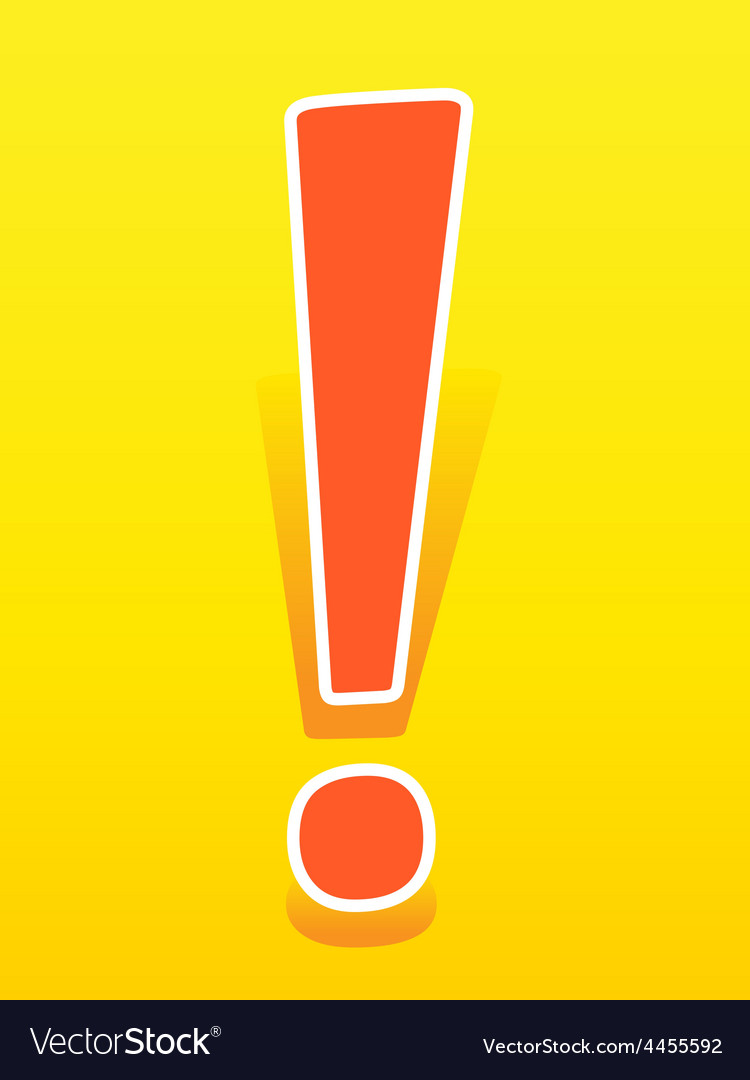 Bold Exclamation Mark Royalty Free Vector Image