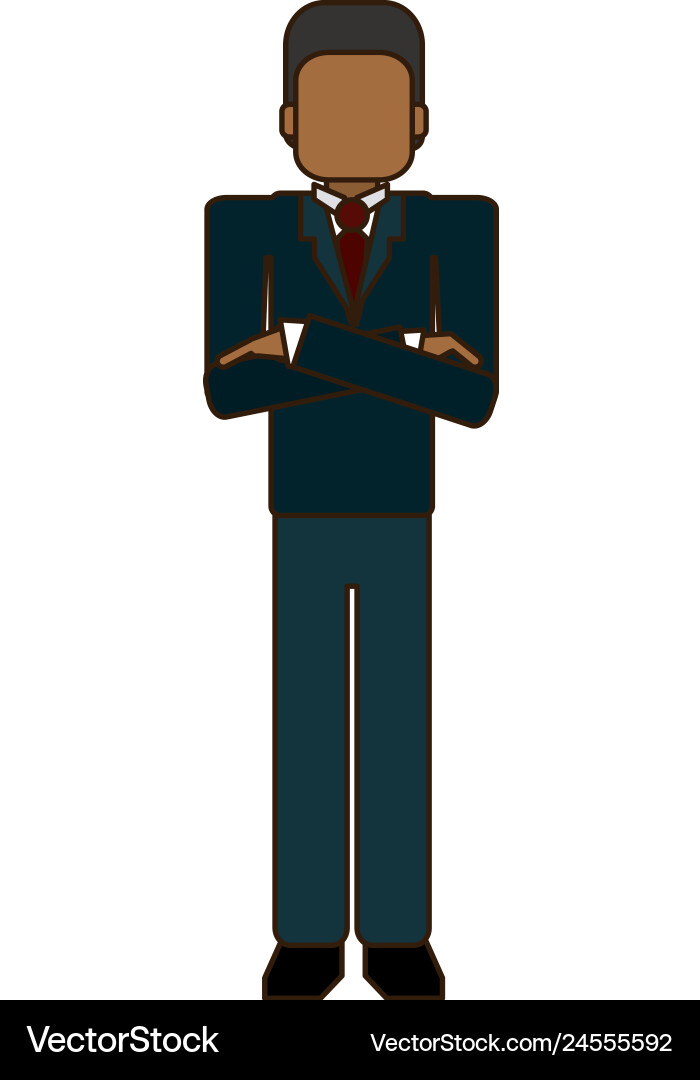 Businessman avatar cartoon Royalty Free Vector Image