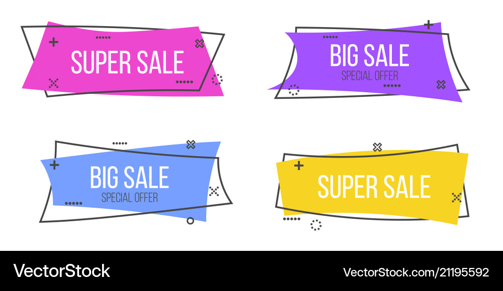 Creative of promotion ribbon Royalty Free Vector Image