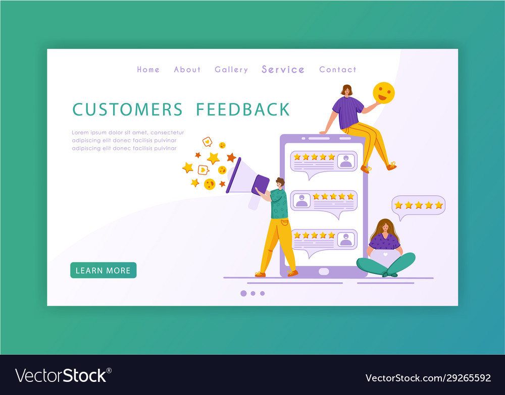 Customer feedback concept Royalty Free Vector Image