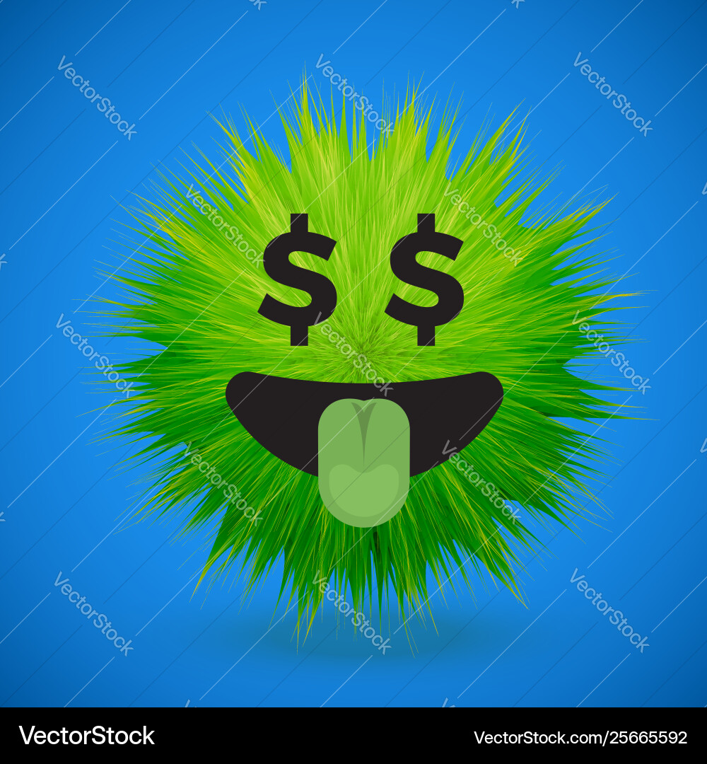 High-detailed 3d fur smiley emoticon Royalty Free Vector