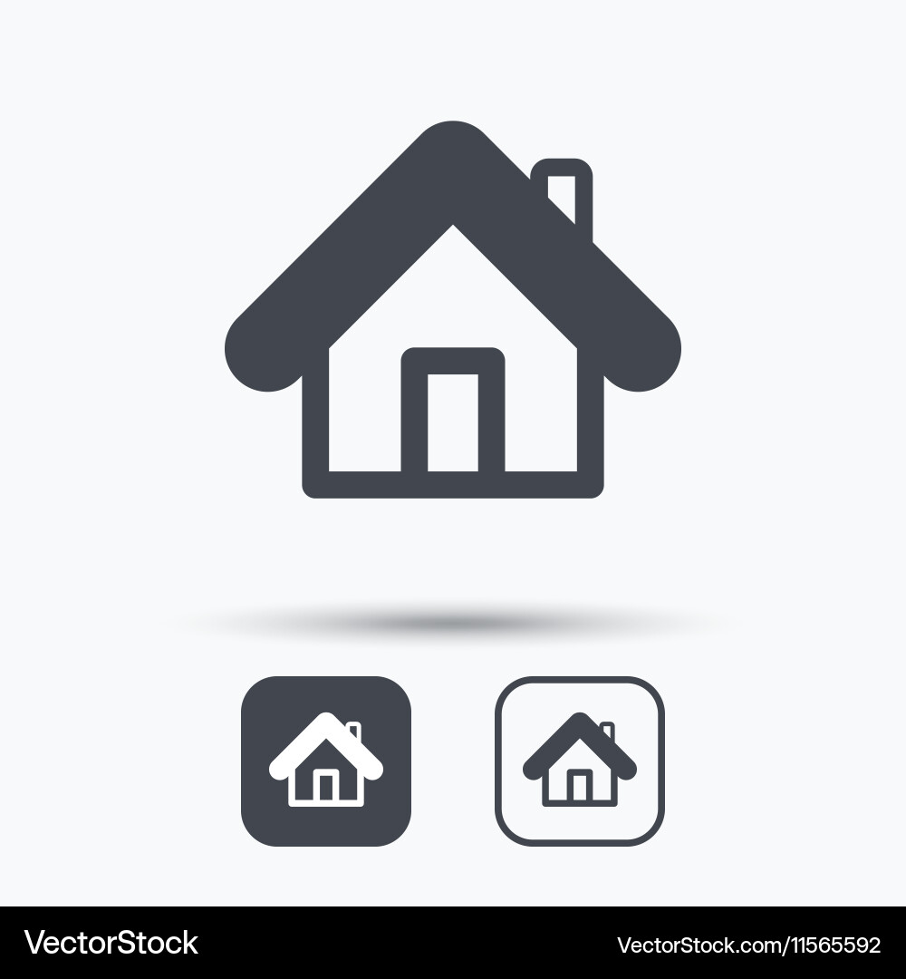 Home icon house building sign Royalty Free Vector Image