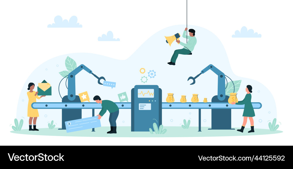 Marketing conversion of customers loyalty Vector Image