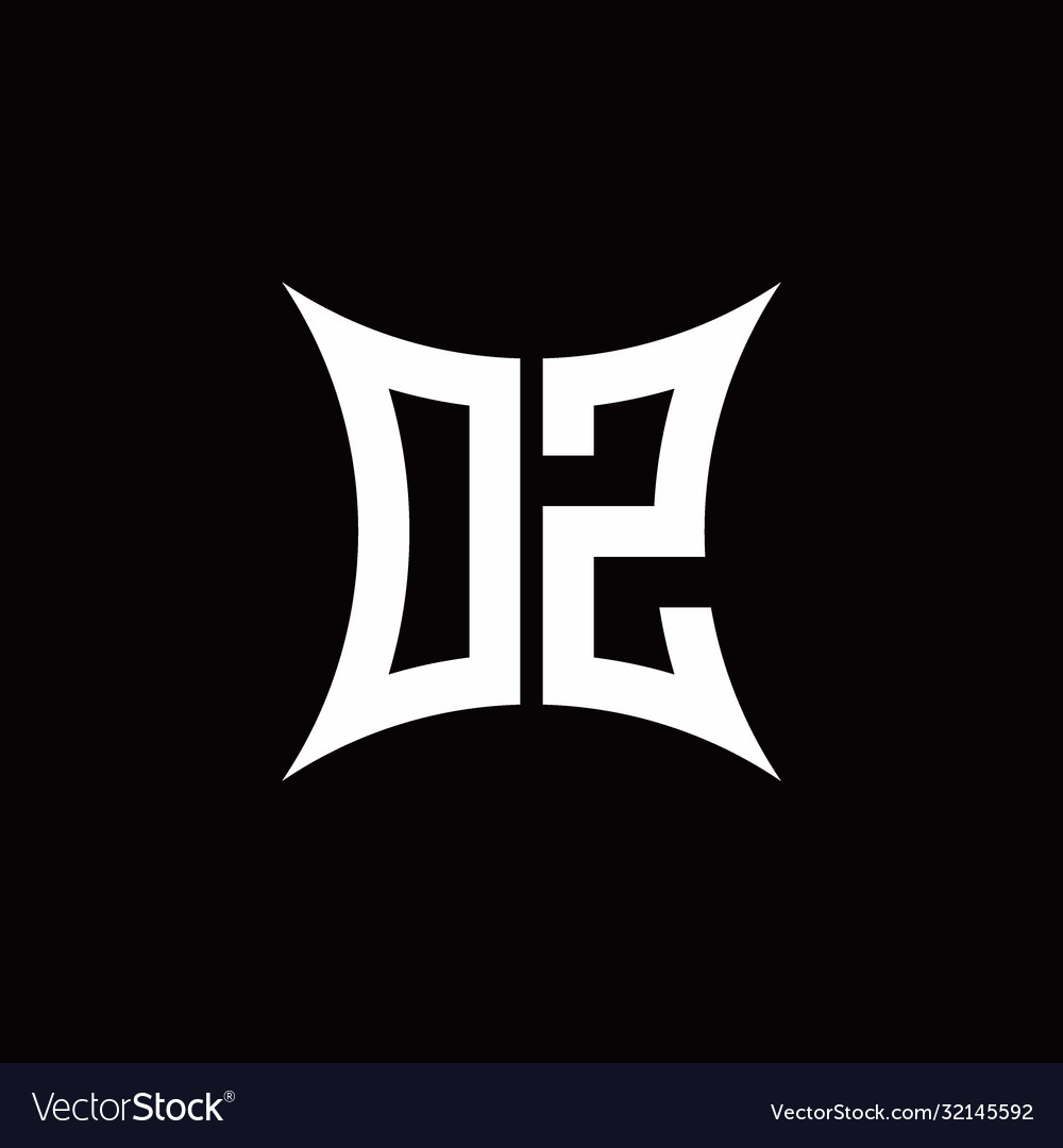 Oz monogram logo with sharped shape design Vector Image