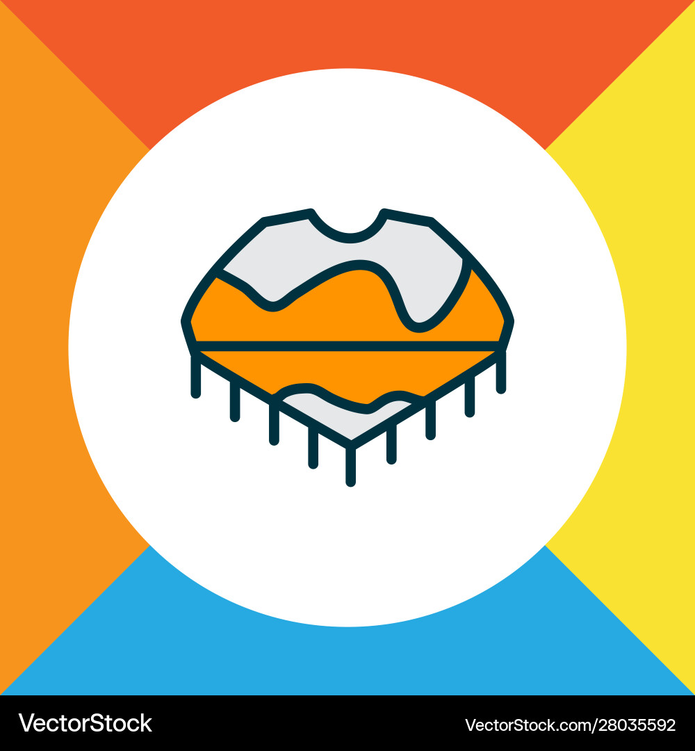 Poncho icon colored line symbol premium quality Vector Image