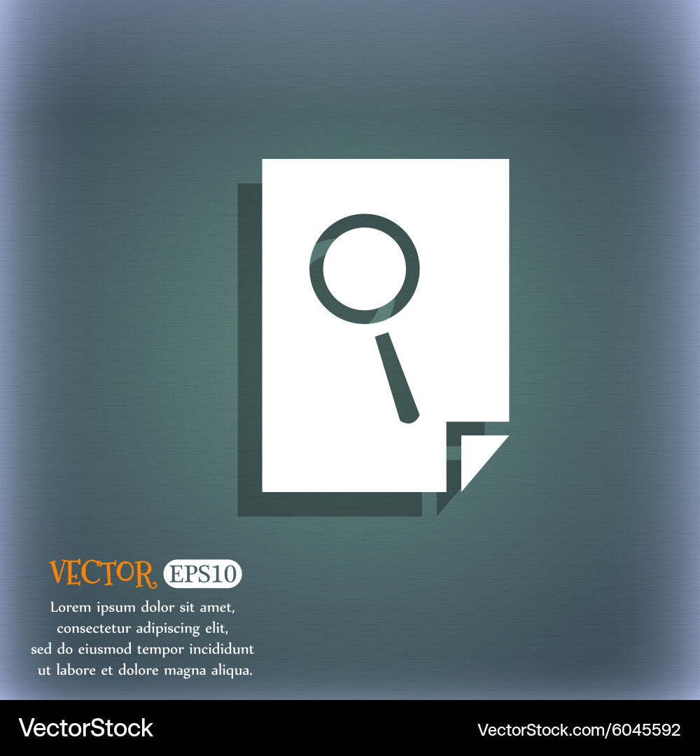Search in file sign icon find document symbol Vector Image