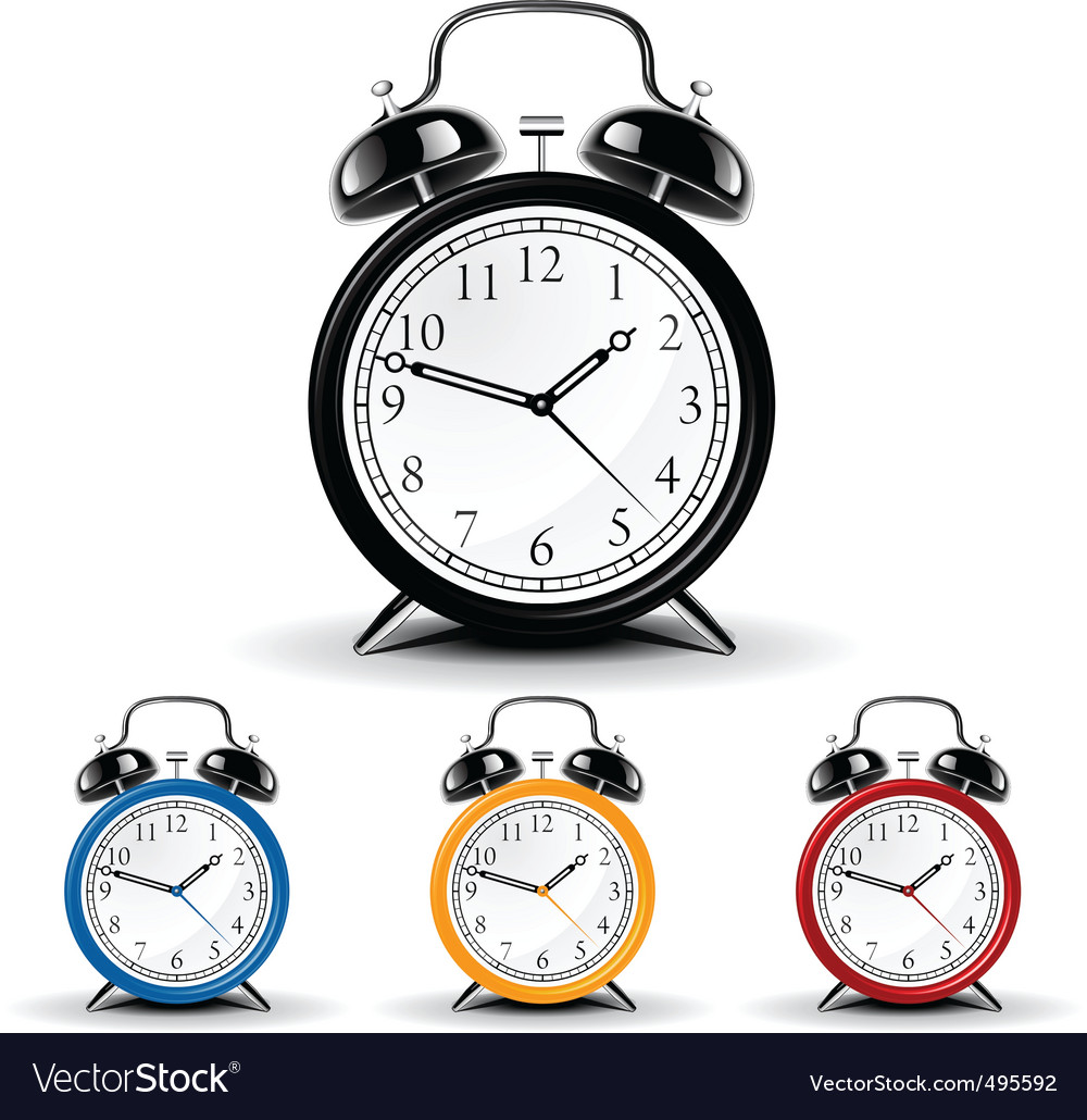 Vector alarm clock Royalty Free Vector Image - VectorStock