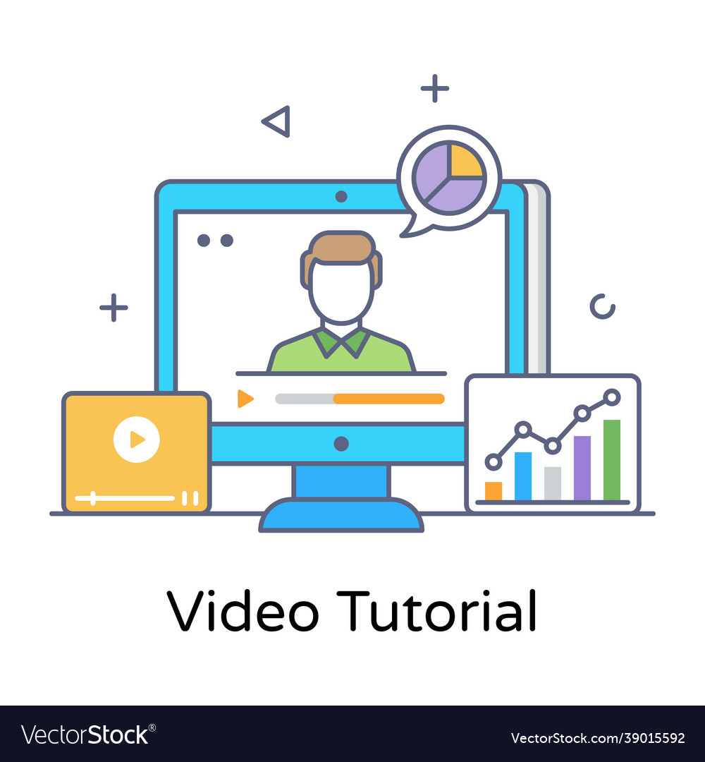 Video tutorial Royalty Free Vector Image - VectorStock