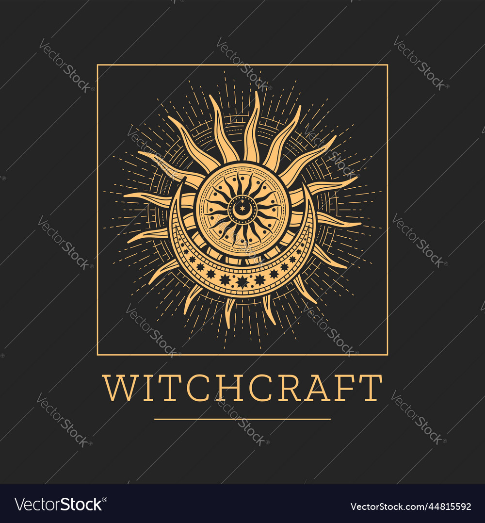 Witchcraft astrology tarot and occultism icon Vector Image Witchcraft astrology tarot and occultism icon Vector Image