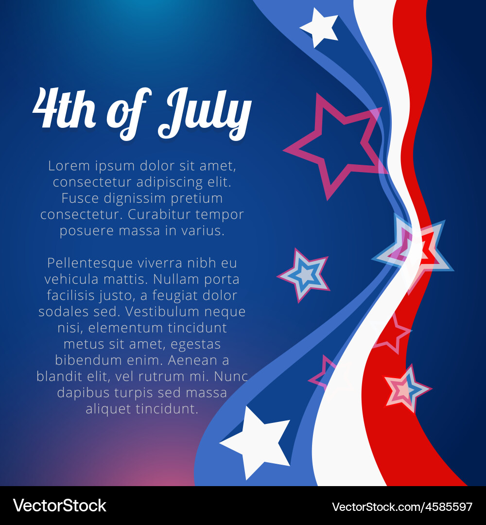 4th of july design Royalty Free Vector Image - VectorStock