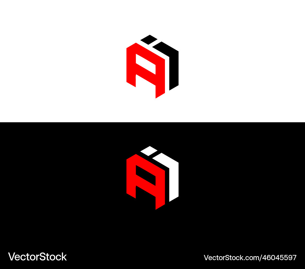 Ai letter logo and icon Royalty Free Vector Image