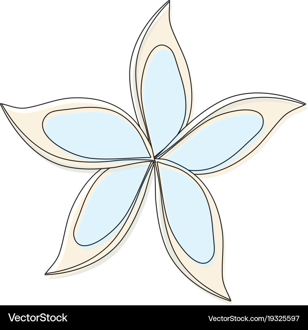 Beautiful flower symbol Royalty Free Vector Image