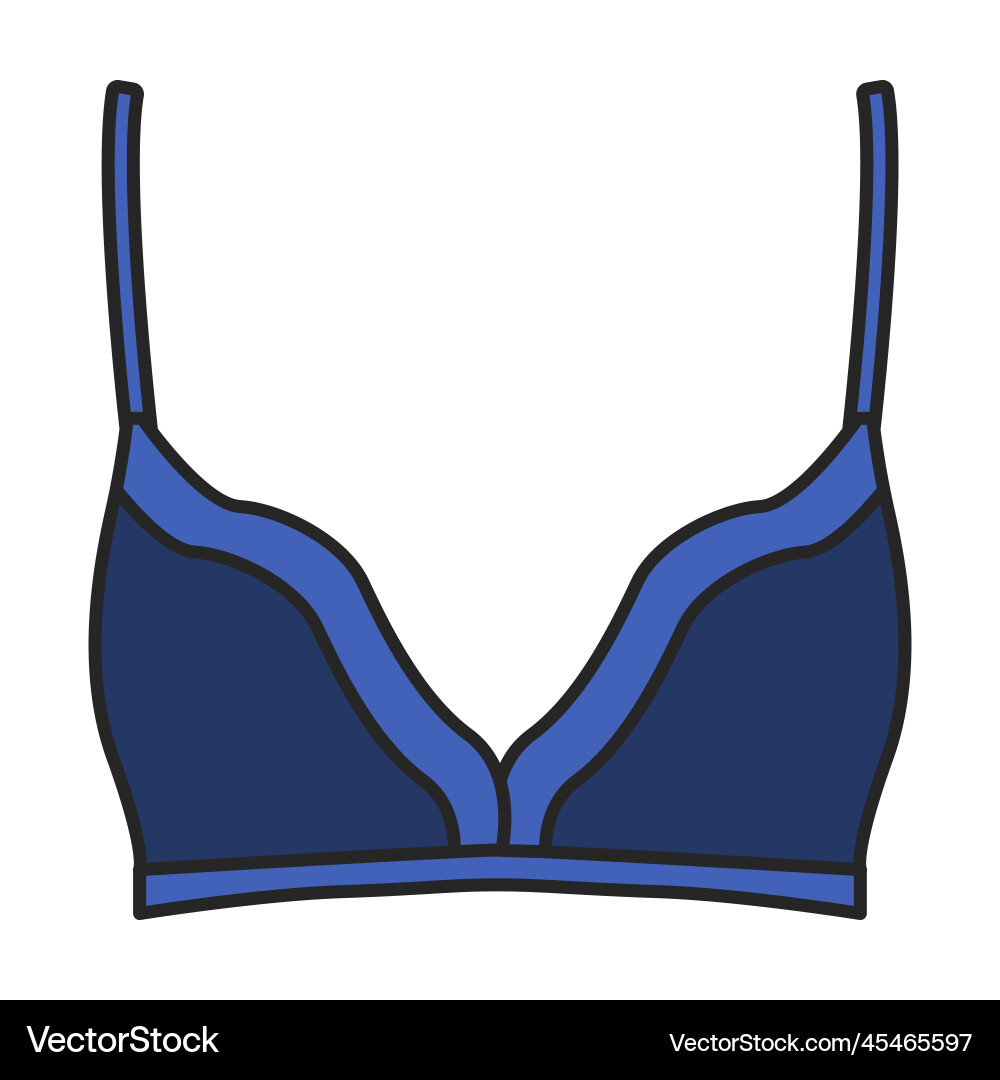 Bra iconcolor logo isolated on white Royalty Free Vector