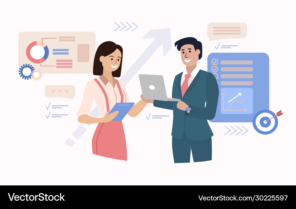 Business consultation concept Royalty Free Vector Image