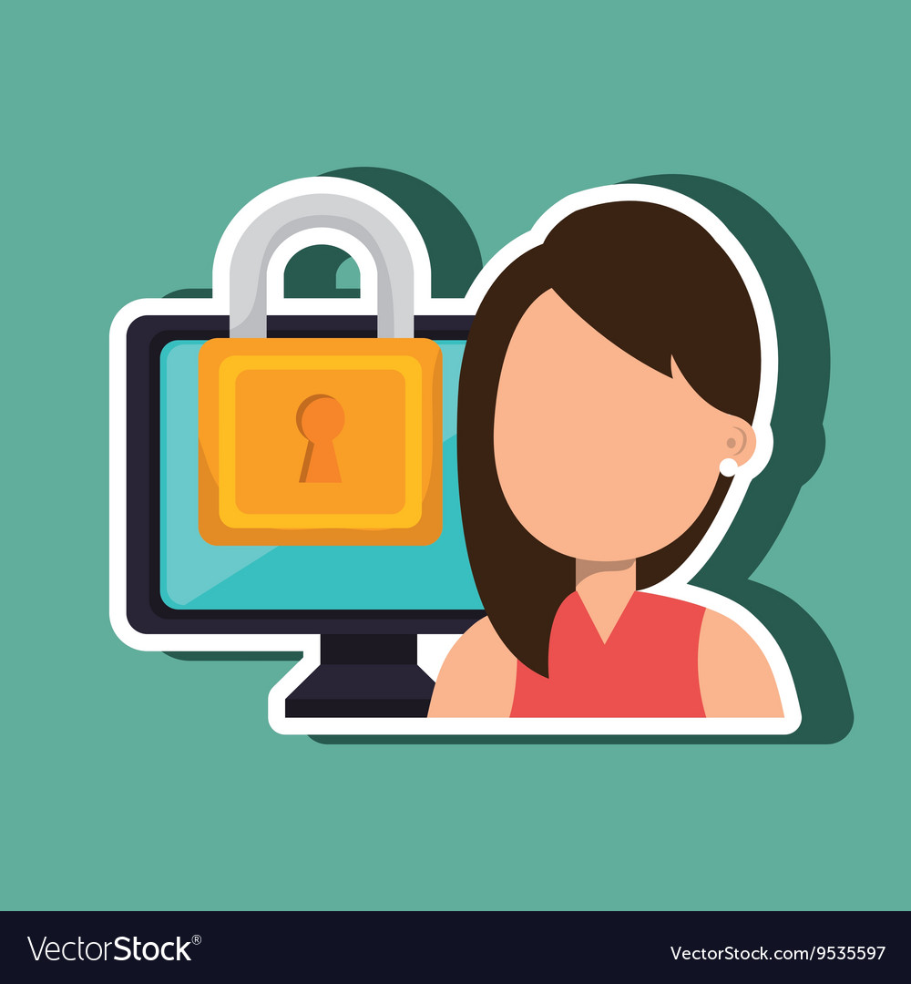 Computer user design Royalty Free Vector Image