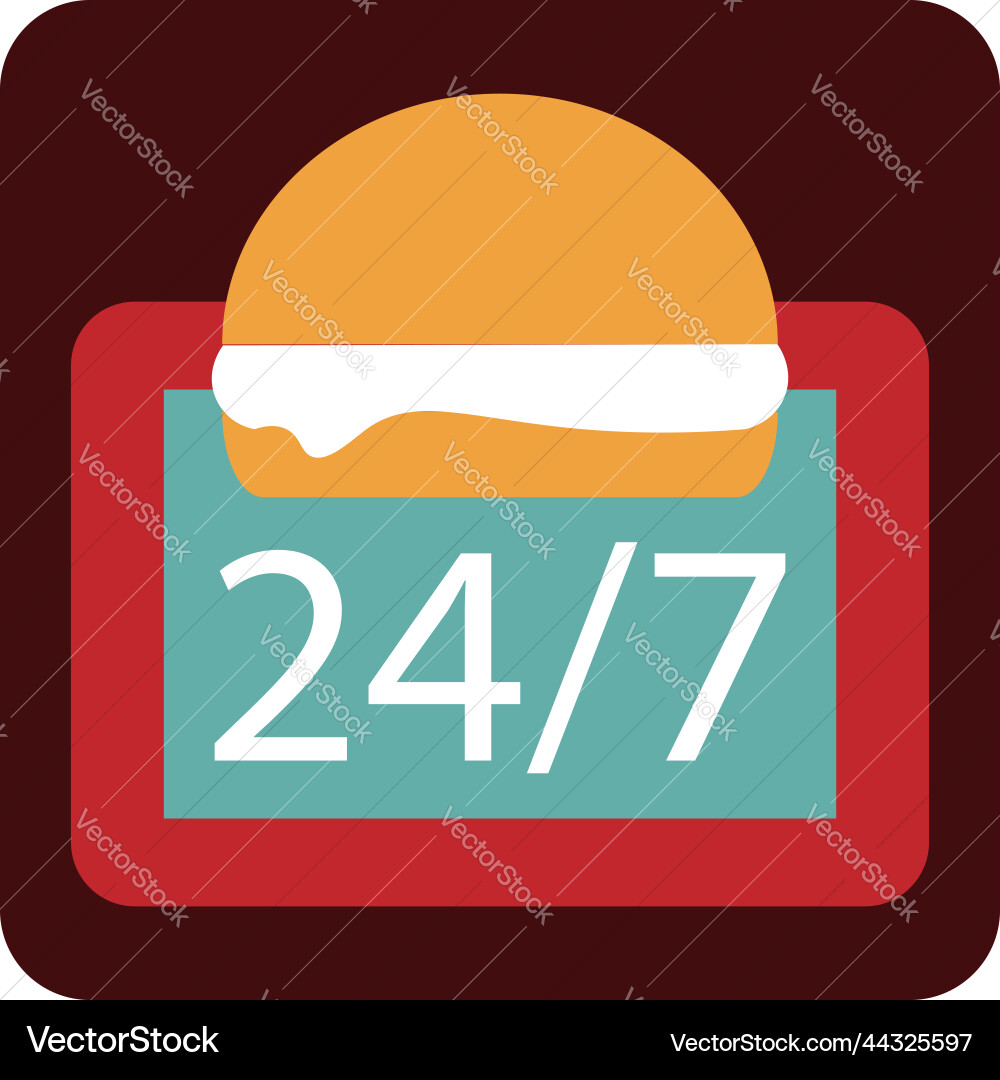 Food clock service on a white background Vector Image