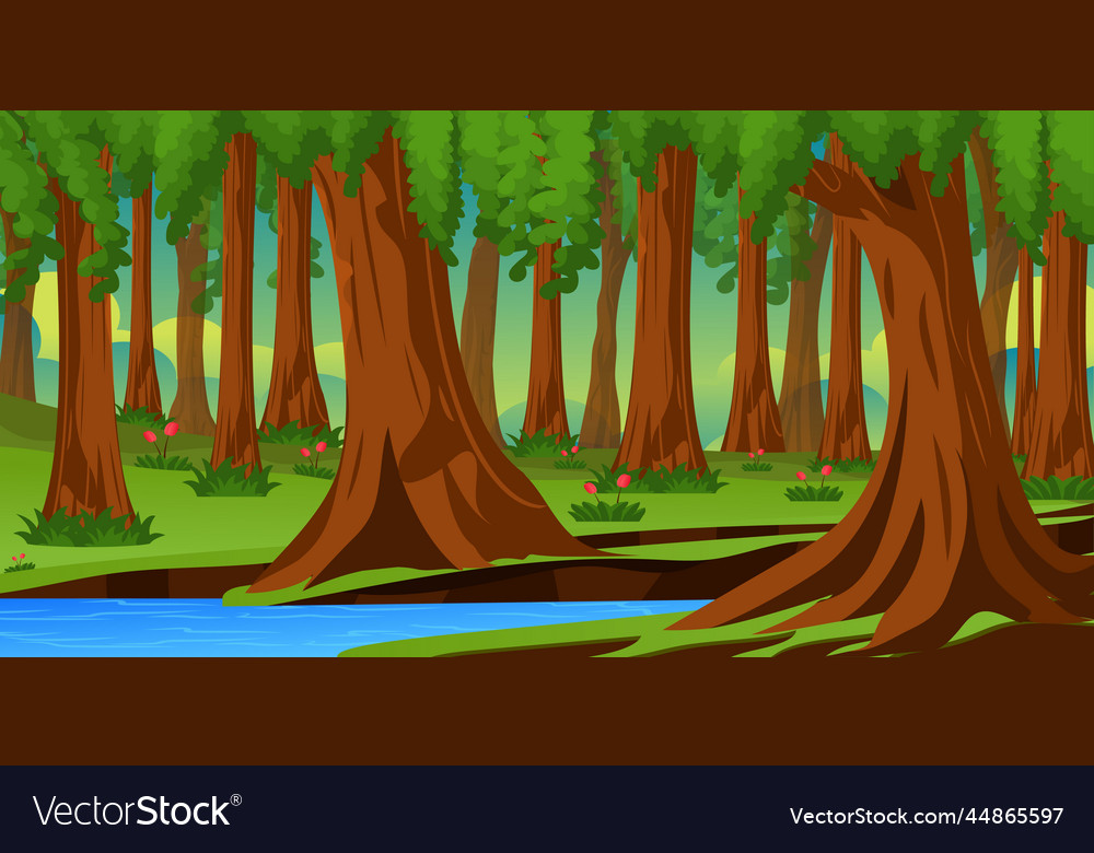 Forest background Royalty Free Vector Image - VectorStock