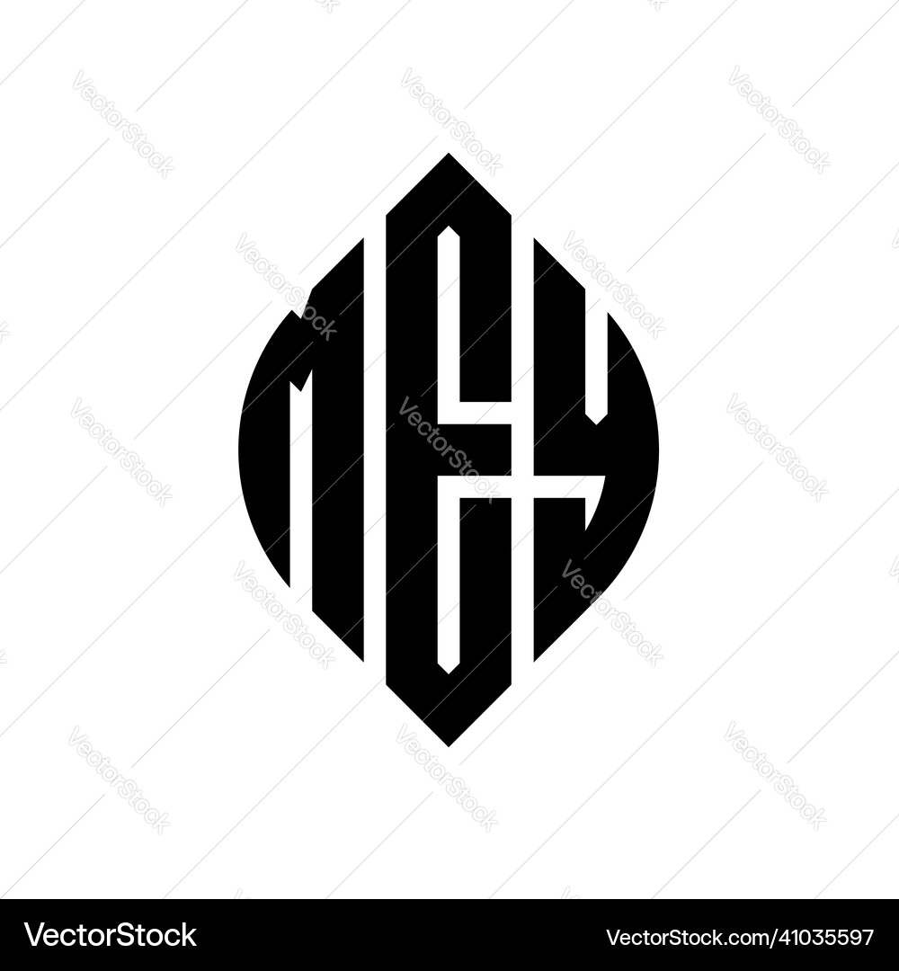 Mey circle letter logo design Royalty Free Vector Image