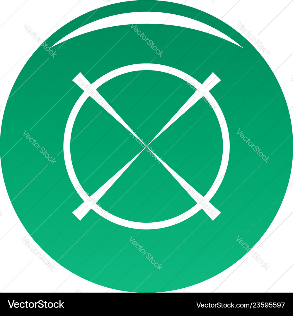 Military radar icon green Royalty Free Vector Image