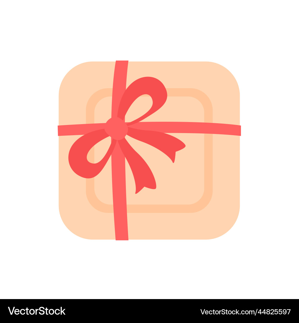 Paper craft packaging bento cake with bow Vector Image