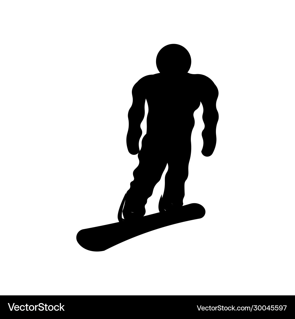 Snowboarder icon on a white background Royalty Free Vector